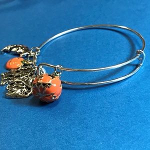 Handmade by Debrynda | Jewelry | Spooky Halloween Adjustable Silver Bangle Bracelet | Poshmark